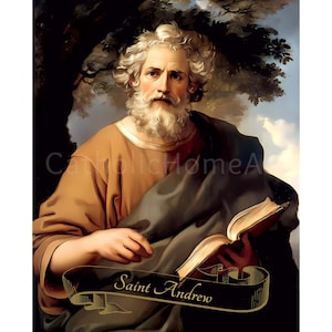 Saint Andrew the Apostle Printable Wall Art Print, Digital Download ...
