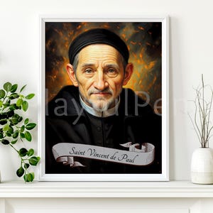 Saint Vincent De Paul Portrait, Catholic Art Print (digital Download ...