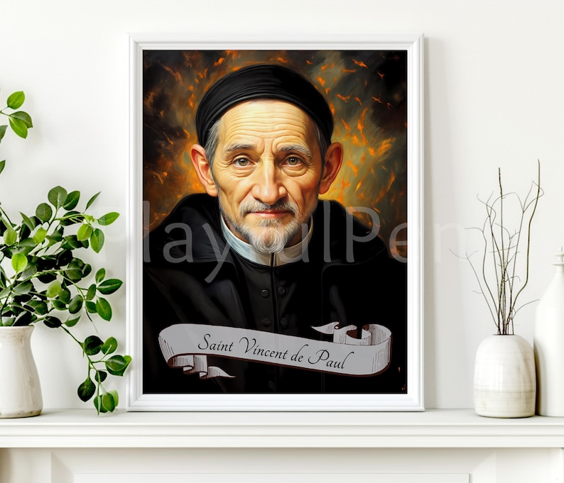 Saint Vincent De Paul Printable Wall Art, Catholic Poster Print ...