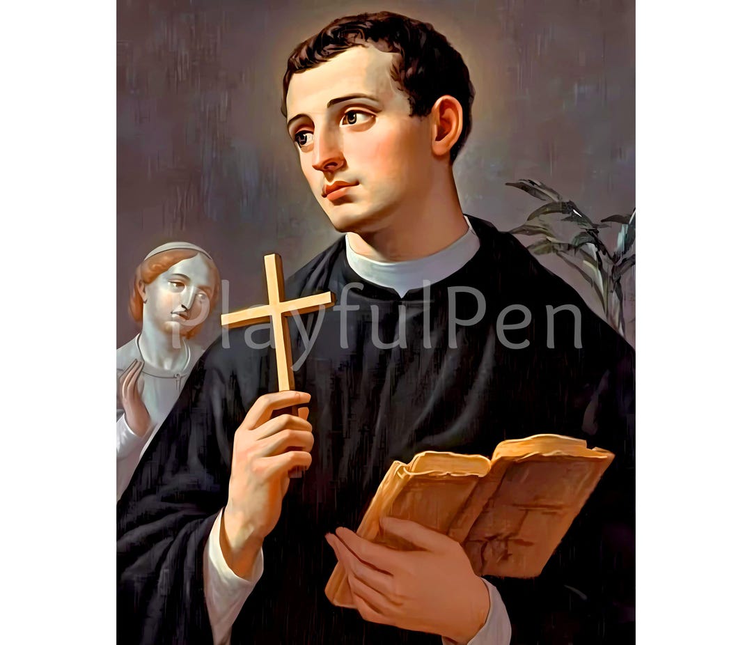 St Aloysius Gonzaga Wall Art Printable, Saint Aloysius Catholic Poster ...
