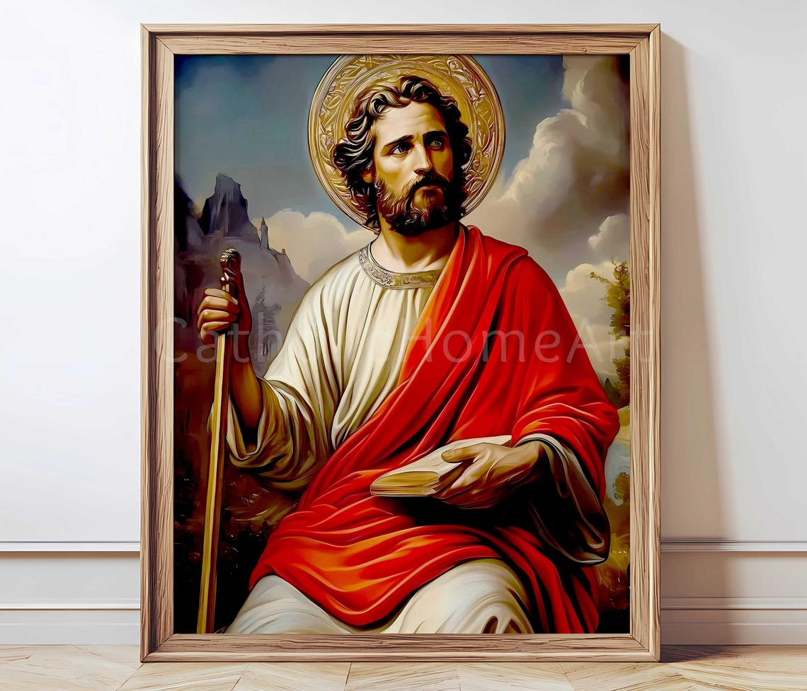 St. Simon the Zealot Wall Art Printable, Saint Simon Zealot Catholic ...