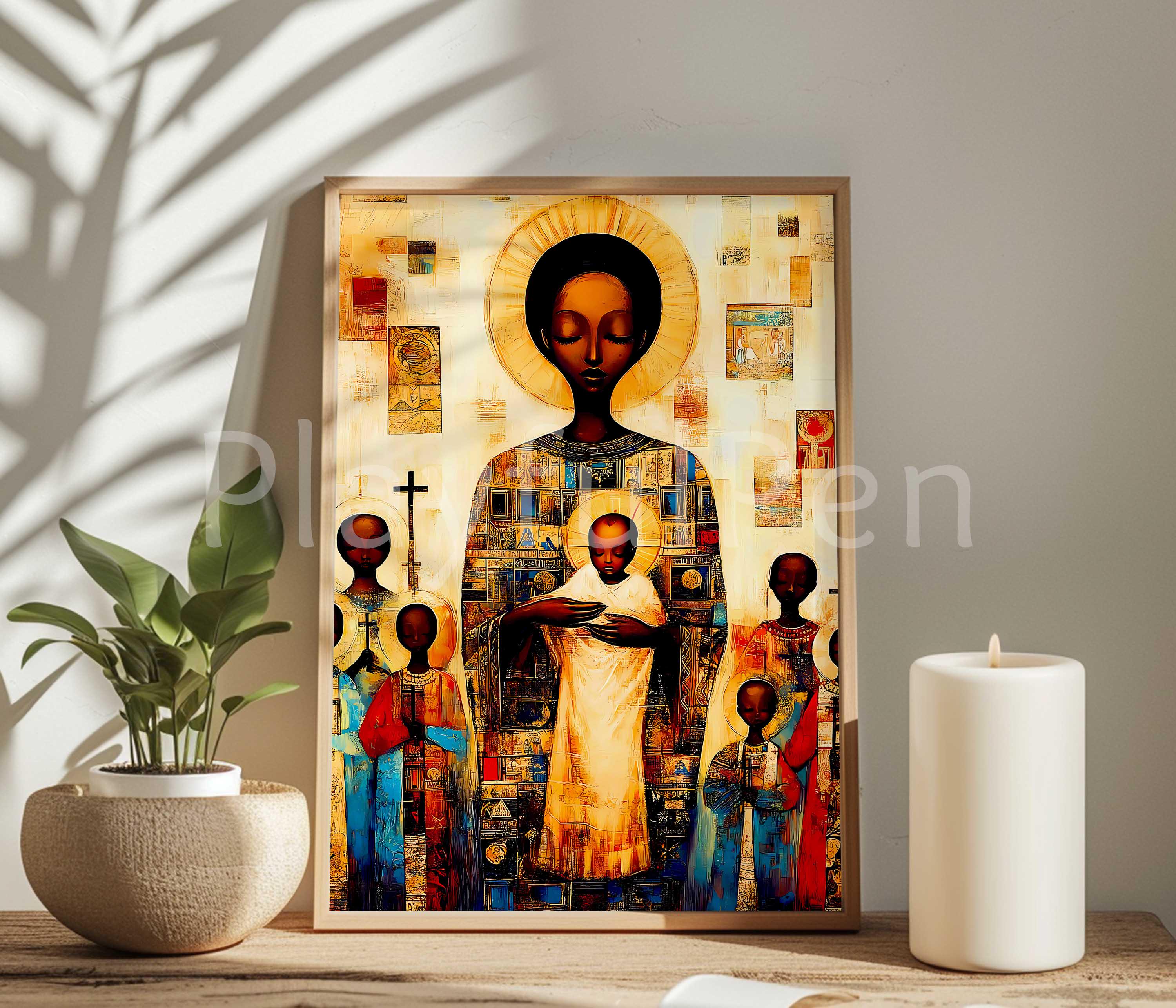 African Mary Wall Art Printable, African Christian Religious Art ...