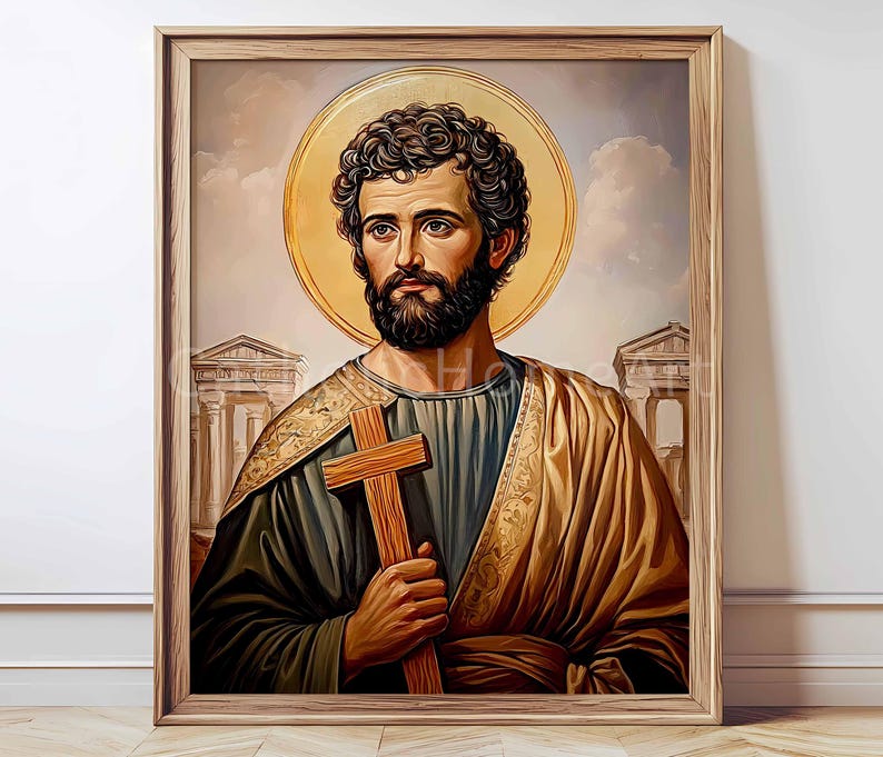 Saint Justin Martyr Printable Wall Art, St Justin the Philosopher Print ...