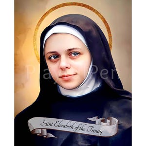 St Elizabeth of the Trinity Wall Art Printable, Saint Elizabeth Trinity ...
