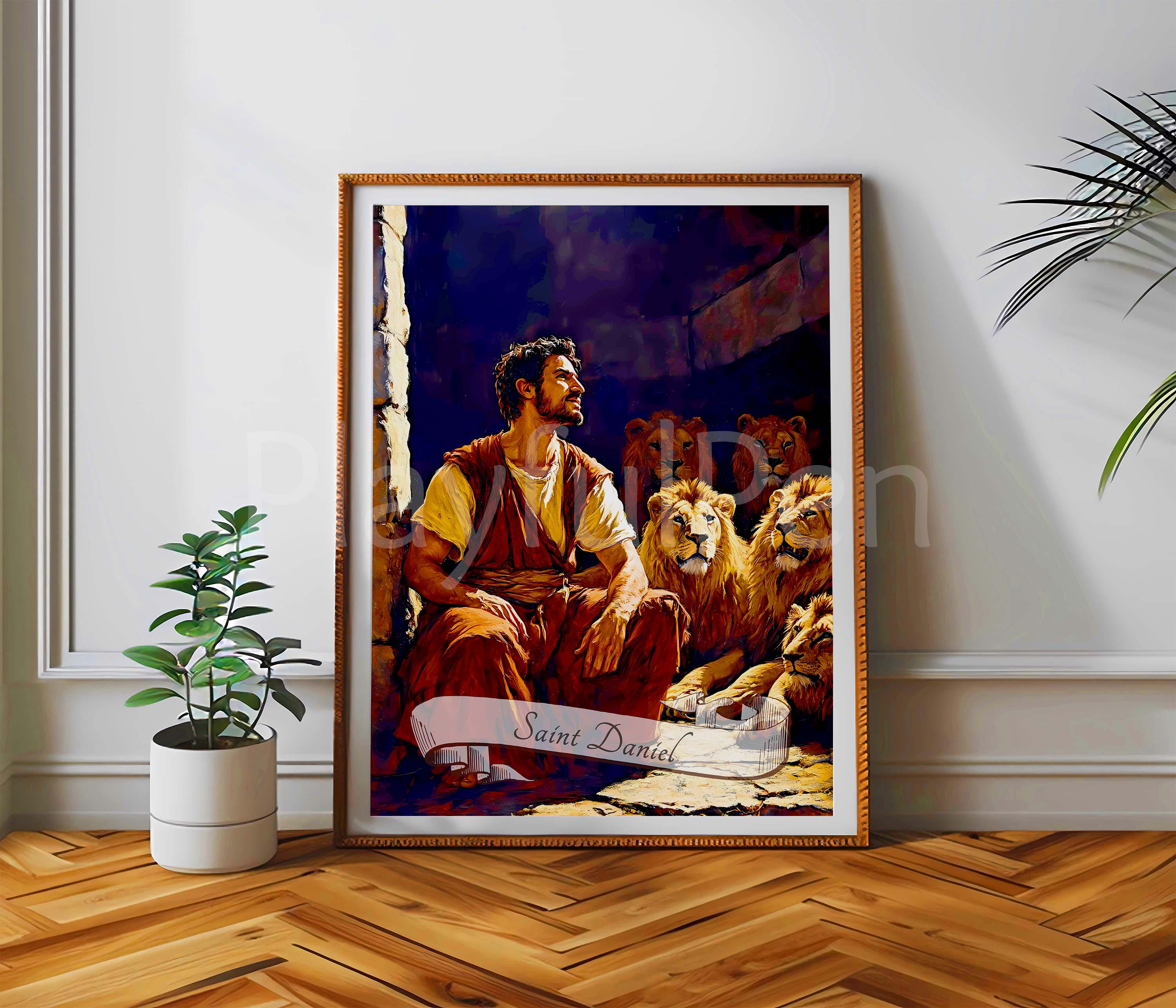 Daniel in the Lions Den Art Printable, Saint Daniel the Prophet ...