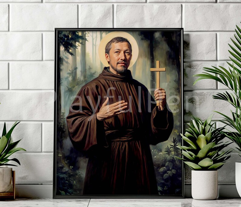 St. René Goupil Wall Art, North American Saint Catholic Printable ...