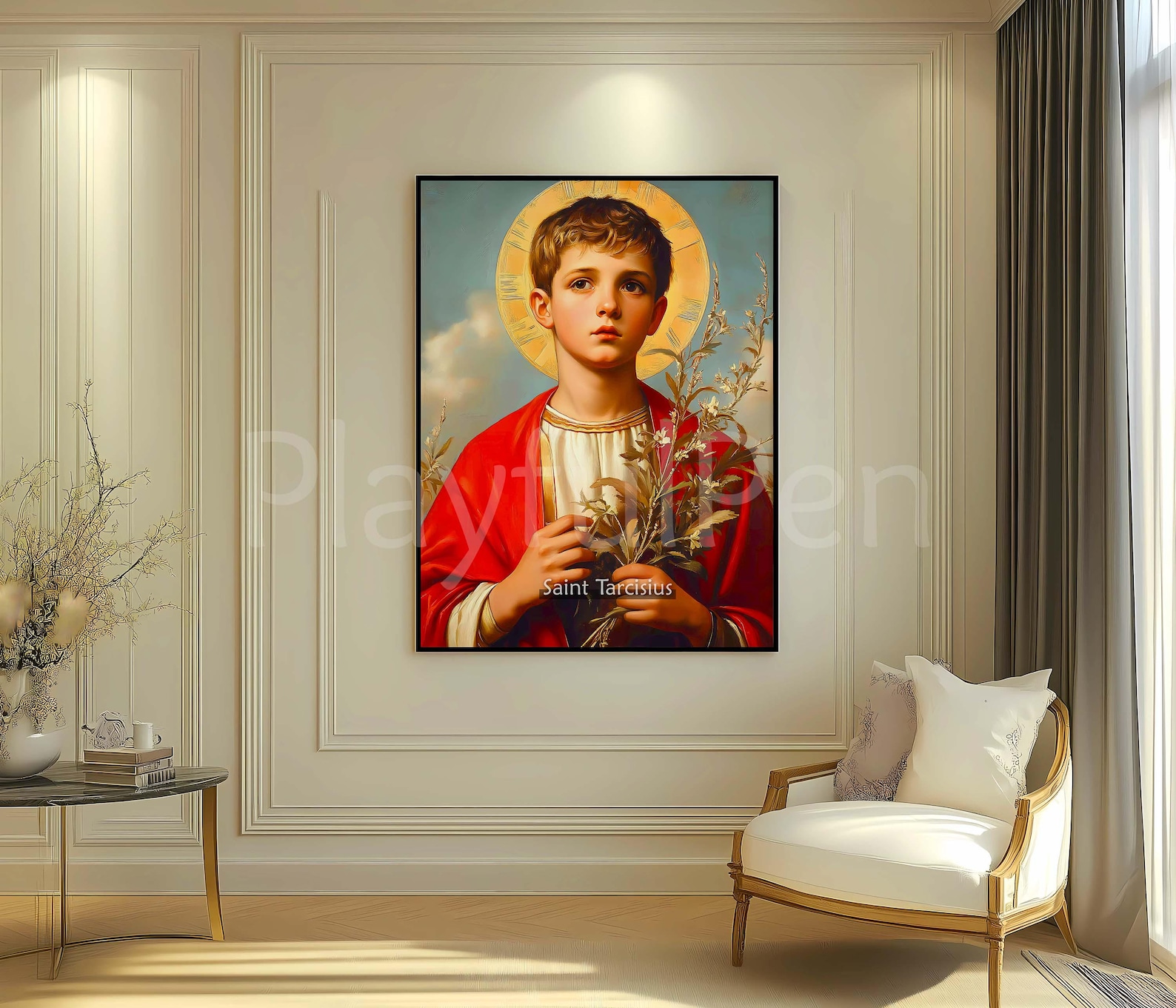 St Tarcisius Wall Art Printable Poster, Young Catholic Saint Art ...