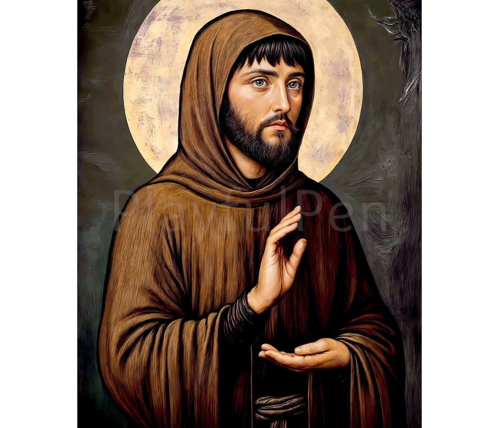 St Francis of Assisi Printable Poster Wall Art, Franciscan Saints ...