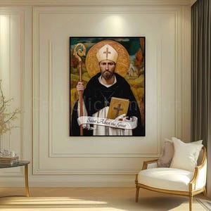 St. Albert Printable Wall Art, Saint Albert the Great Picture, Catholic ...