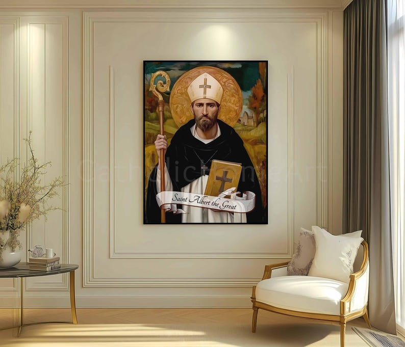 St. Albert Printable Wall Art, Saint Albert the Great Picture, Catholic ...
