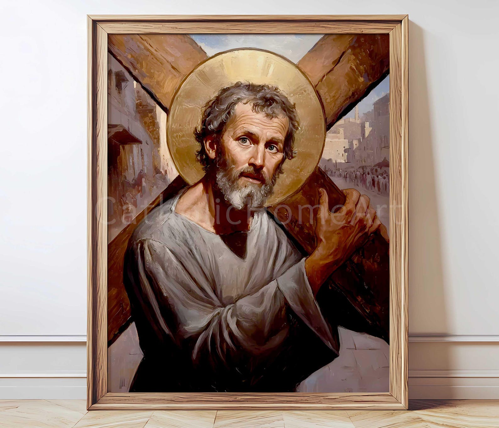 St. Simon of Cyrene Wall Art Printable, Saint Simon Cyrene Catholic ...
