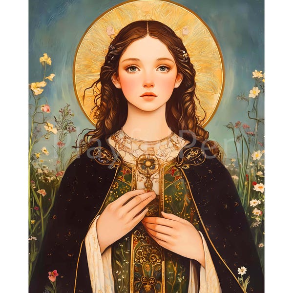 St Dymphna - Etsy
