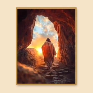 Jesus Christ is Risen Easter Sunday Wall Art Printable, Christian ...