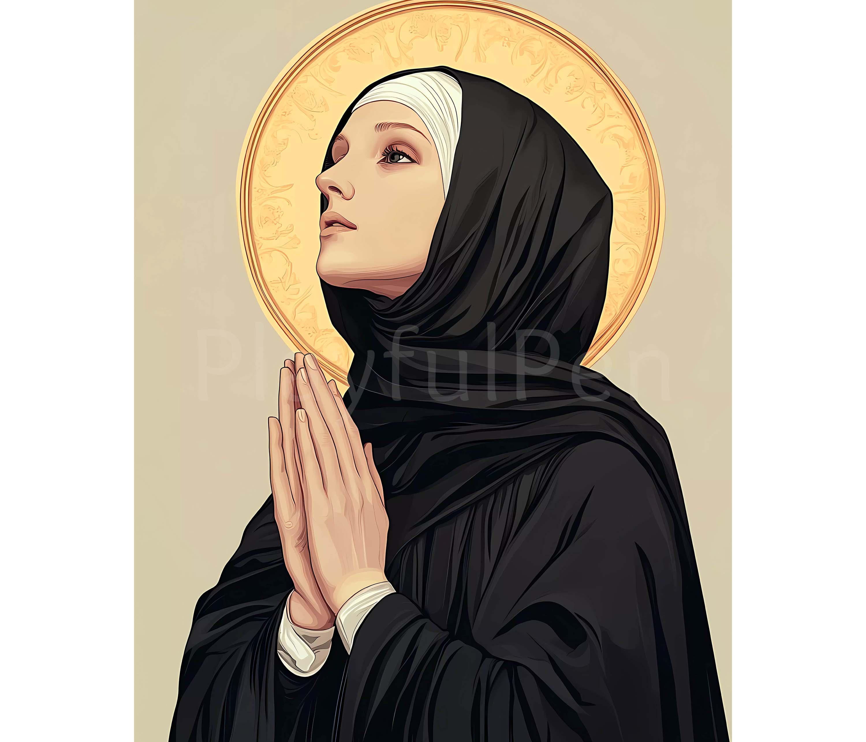 St Angela Merici Printable Wall Art, Catholic Women's Education ...