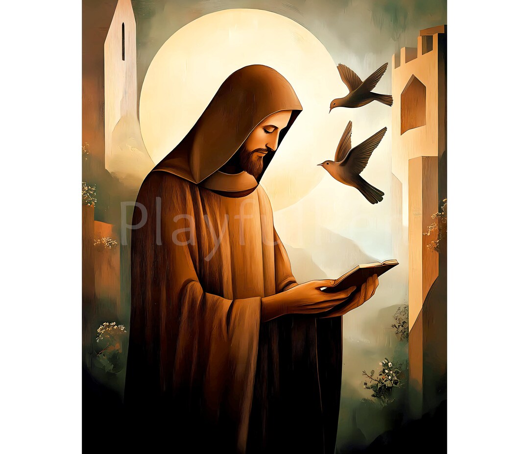 St. Francis of Assisi Wall Art Printable, Digital Download, Christian ...