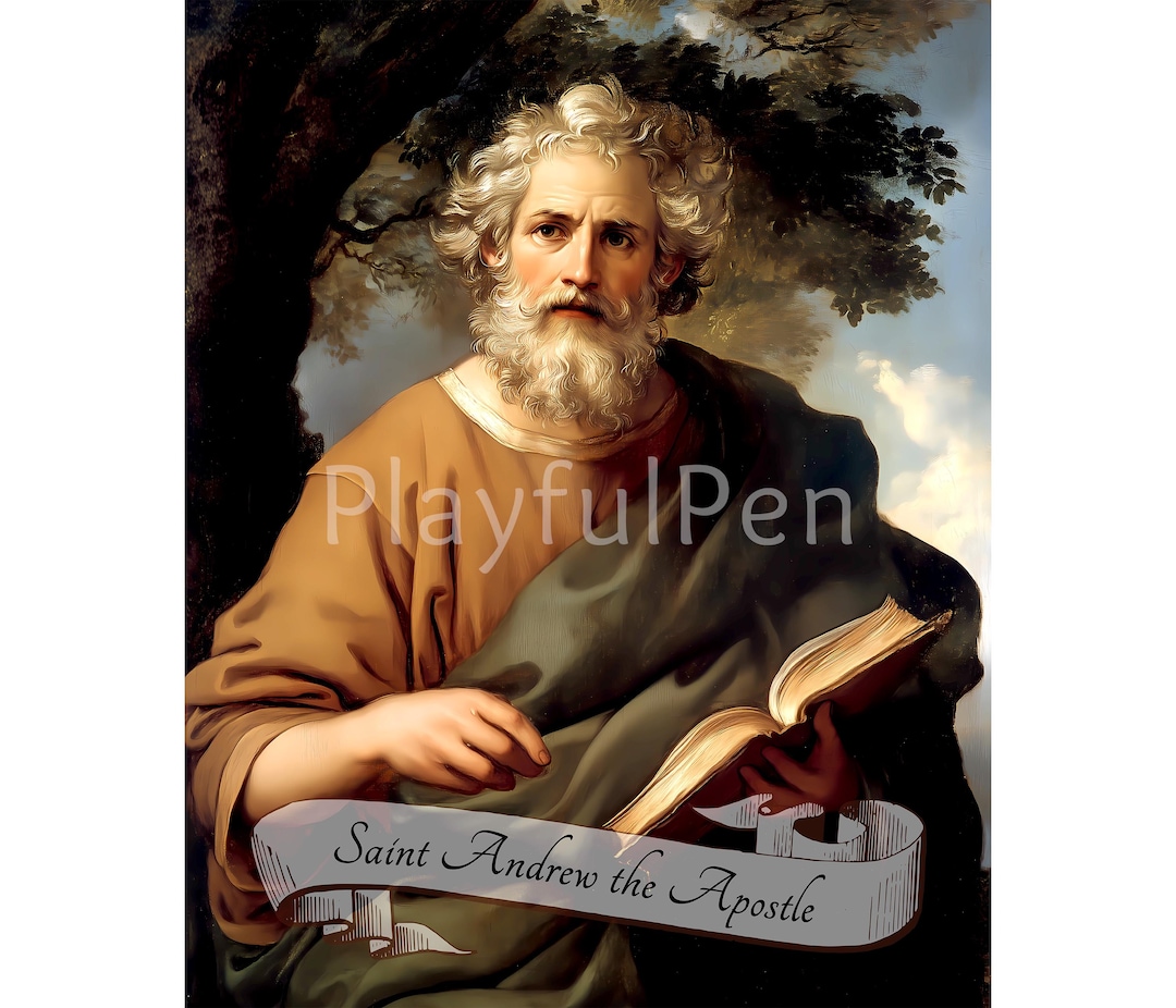 Saint Andrew the Apostle Printable Wall Art Print, Digital Download ...
