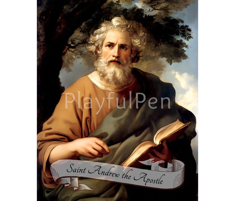 Saint Andrew the Apostle Printable Wall Art Print, Digital Download ...