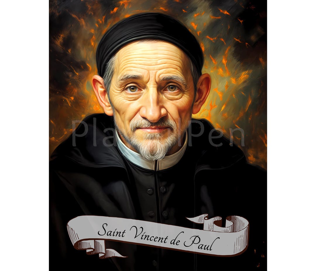 Saint Vincent De Paul Printable Wall Art, Catholic Poster Print ...