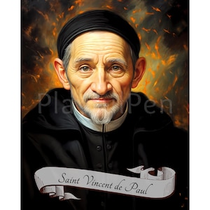 Saint Vincent De Paul Printable Wall Art, Catholic Poster Print ...