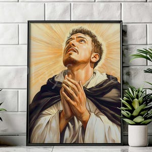 St Dominic Printable Poster Wall Art, Saint Dominic De Guzman Digital ...