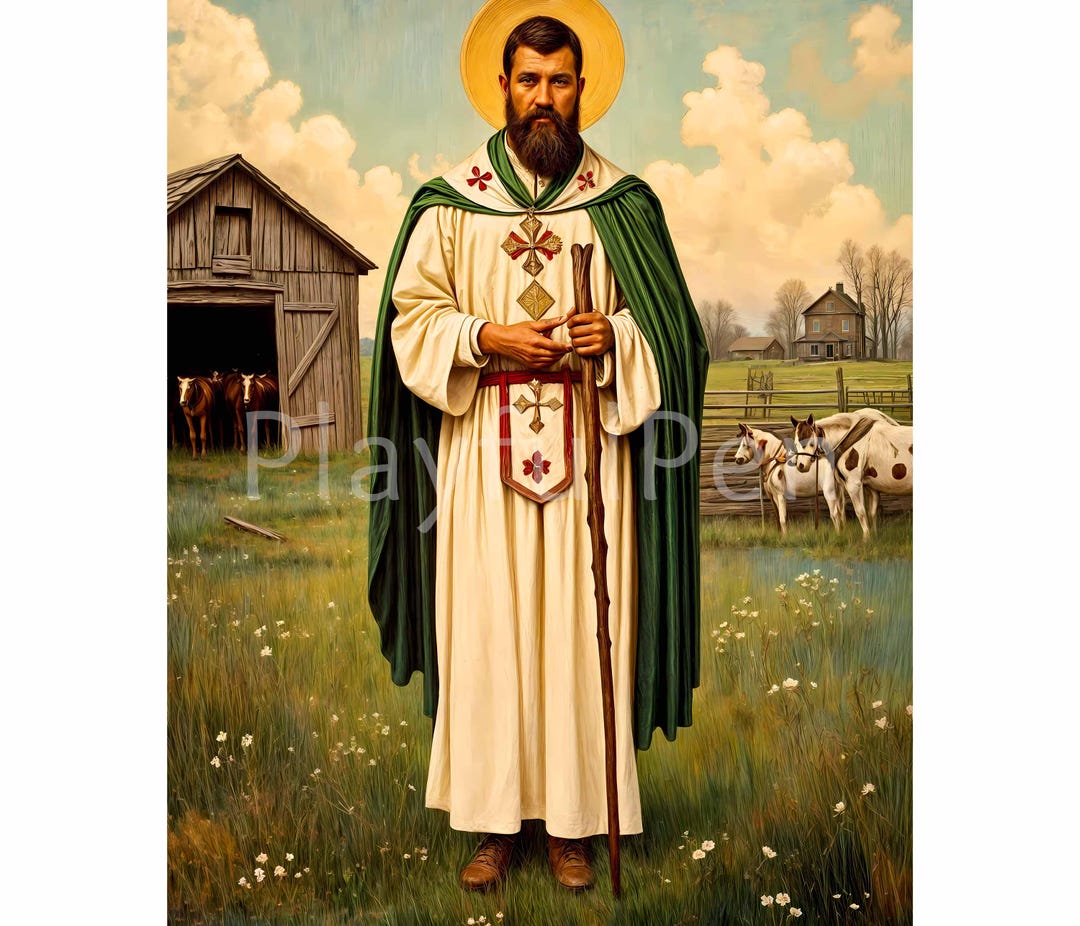 Saint Patrick Wall Art, Irish Catholic Traditional Poster Print ...
