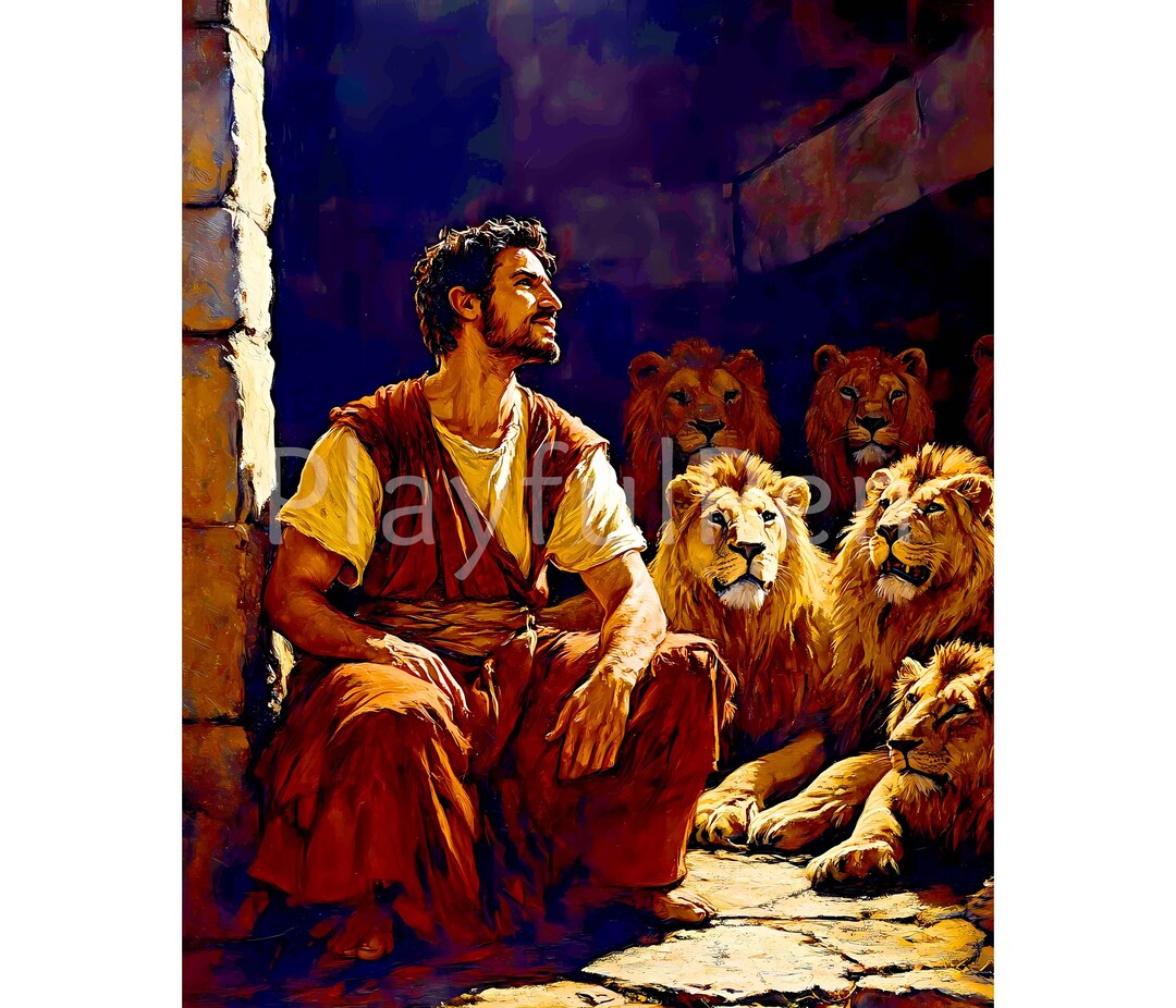 Daniel in the Lions Den Art Printable, Saint Daniel the Prophet ...