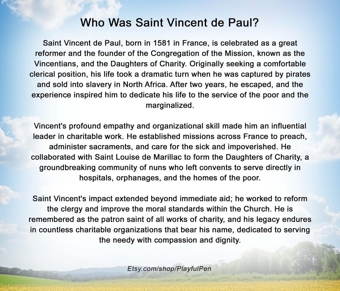 St Vincent De Paul Clipart PNG, Saint Vincent PNG Pray for Us Clip Art ...