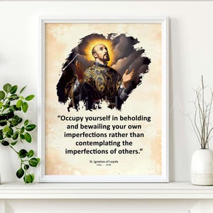 St Ignatius Quote Printable Wall Art, Saint Ignatius of Loyola Quotes ...