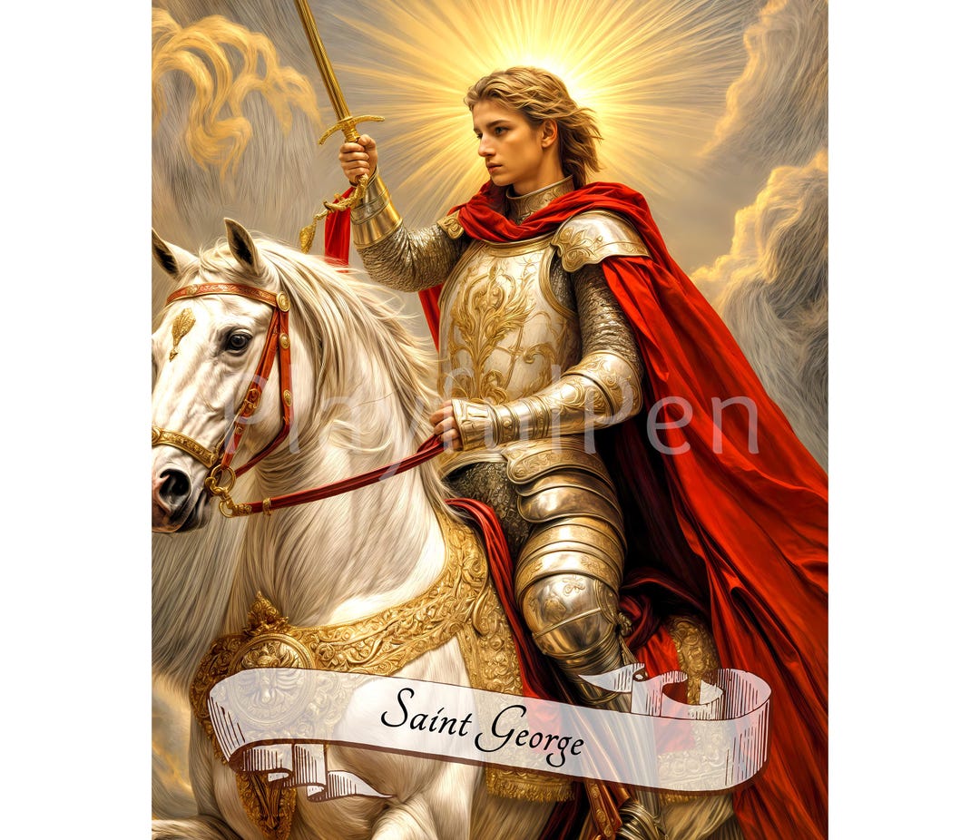 Saint George of England Lydda Printable Wall Art Print, Digital ...