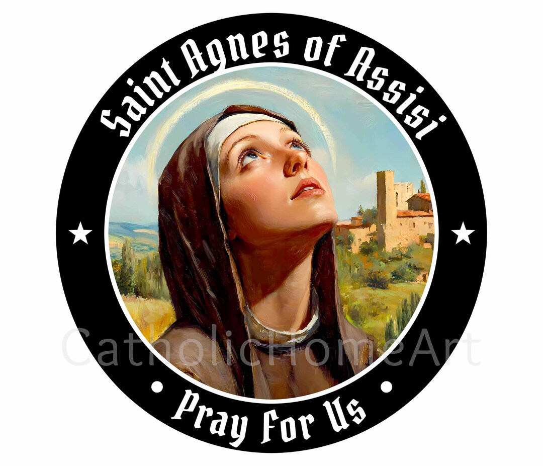 St Agnes Clipart PNG, Saint Agnes of Assisi Pray for Us Printable Art ...