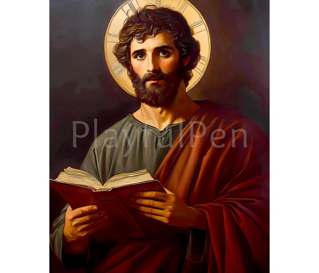 Saint Matthew Wall Art Printable, Jesus Christ Apostle Evangelist ...