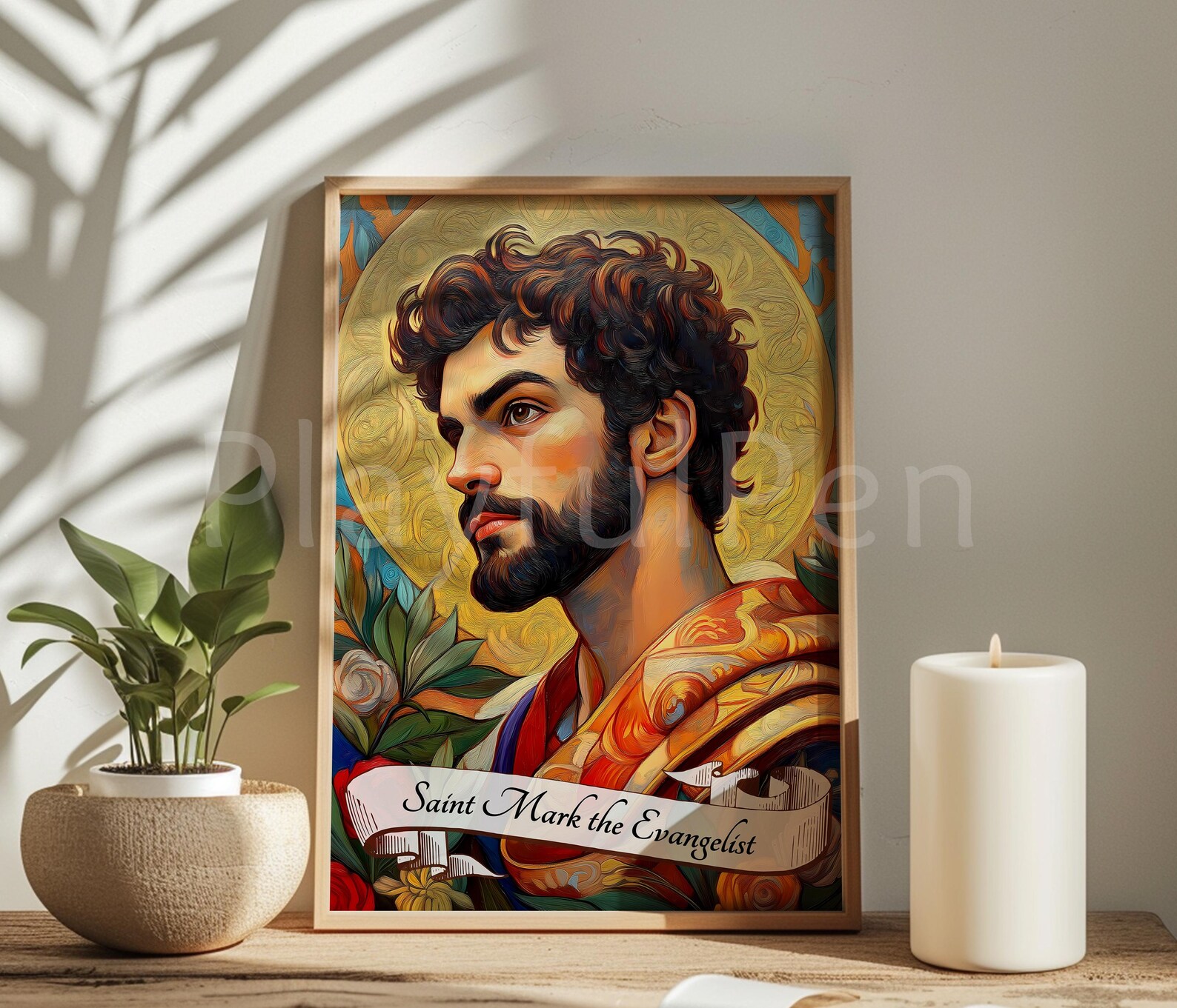 Saint Mark the Evangelist Printable Wall Art, Catholic Religious Saints ...
