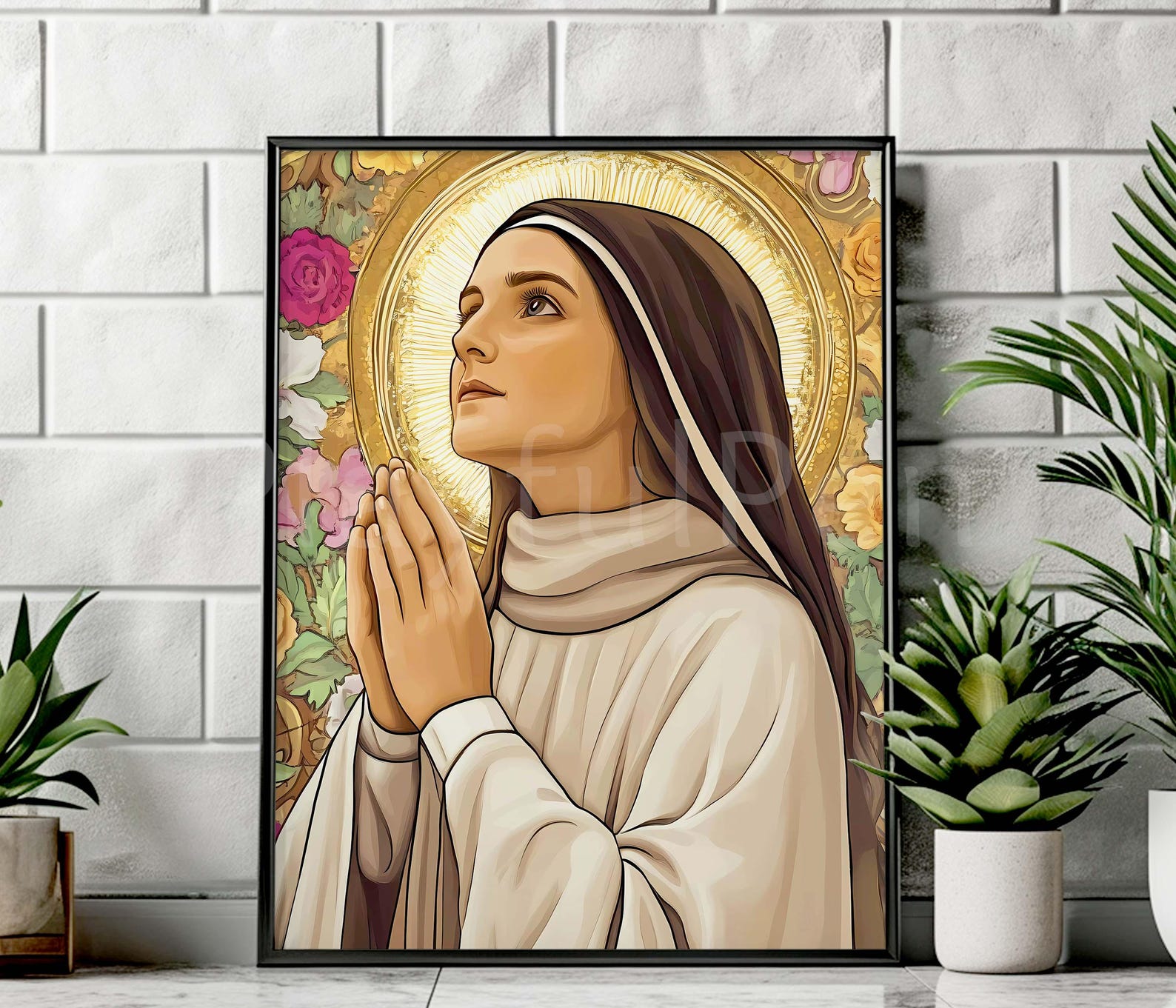 St Therese of Lisieux Printable Wall Art, Saint Therese of the Child ...