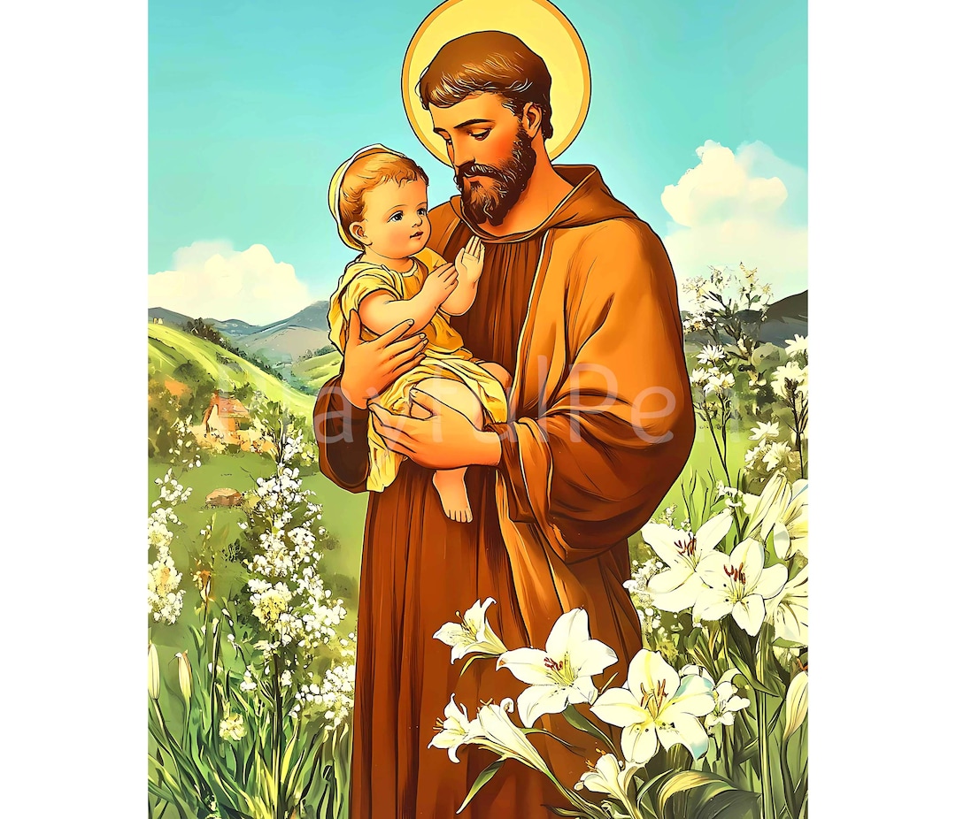 Saint Joseph Wall Art, Catholic Printable Poster Print, Christian ...