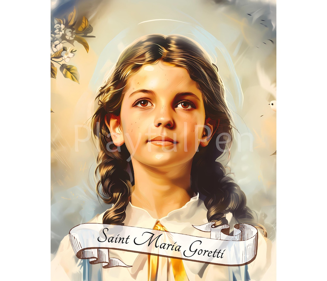 Saint Maria Goretti Printable Wall Art, Catholic Poster Print ...