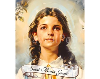 Saint Maria Goretti Digital Wall Art - Etsy