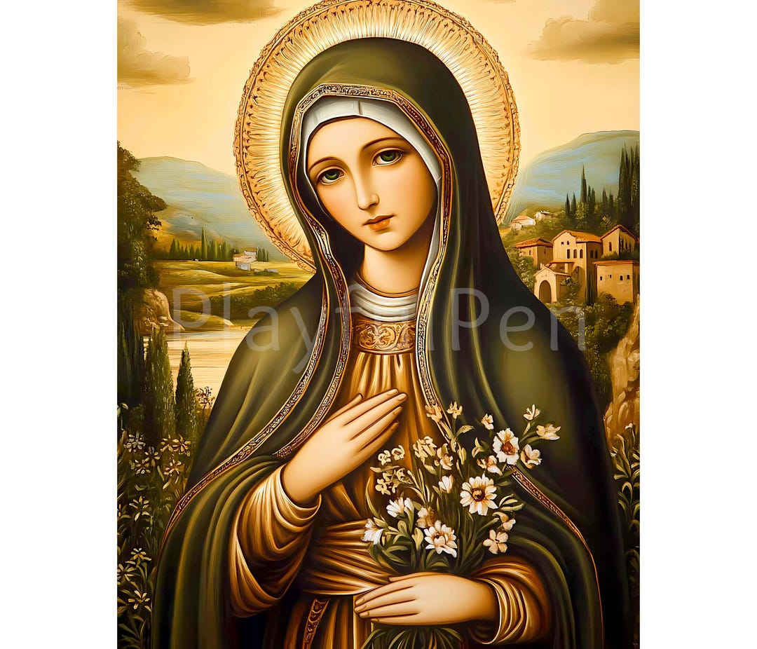 Our Lady of Mercy Wall Art, Virgin Mary Art Decor, Catholic Printable ...