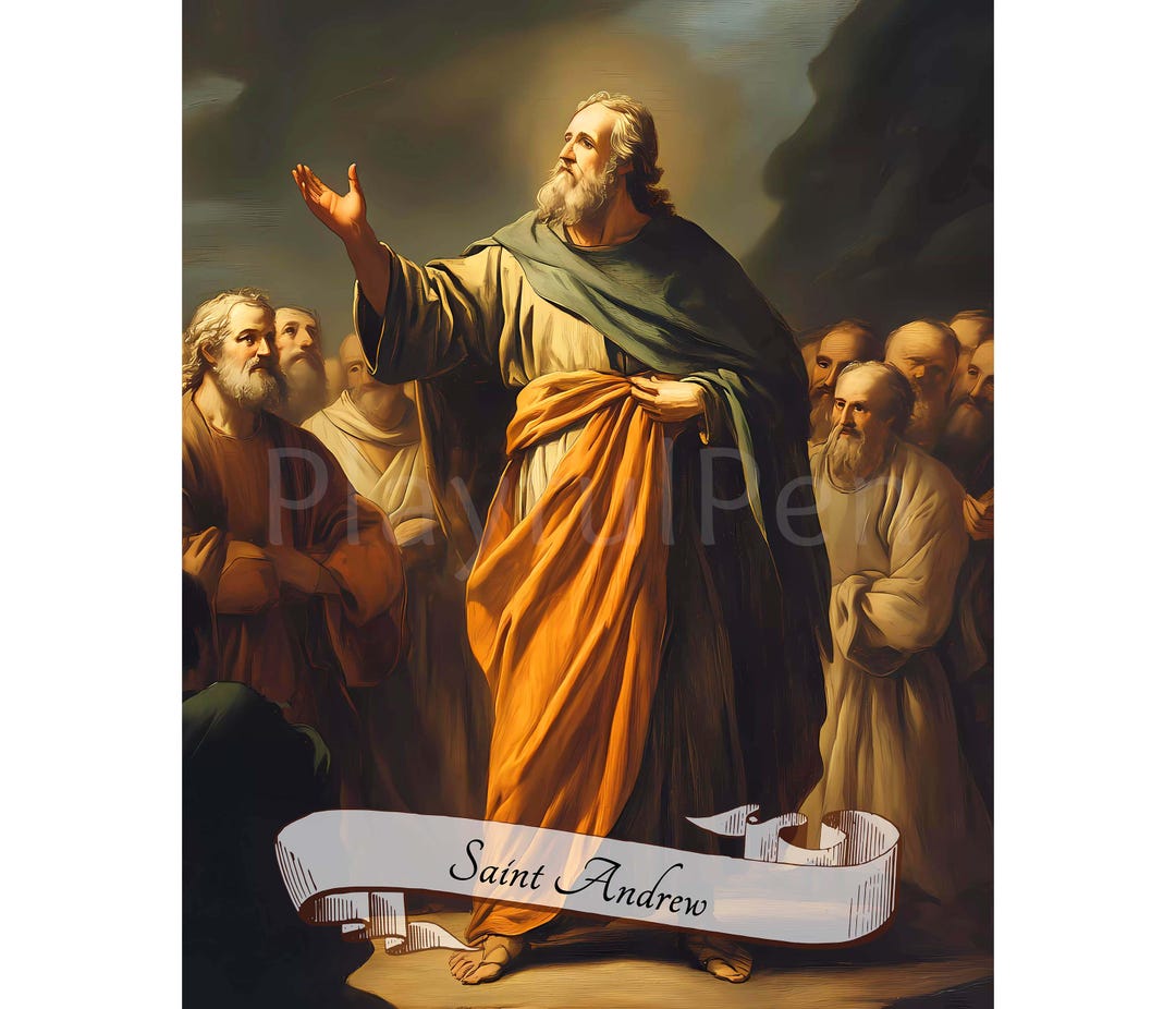 St Andrew the Apostle Wall Art Printable, Saint Andrew Print Digital ...