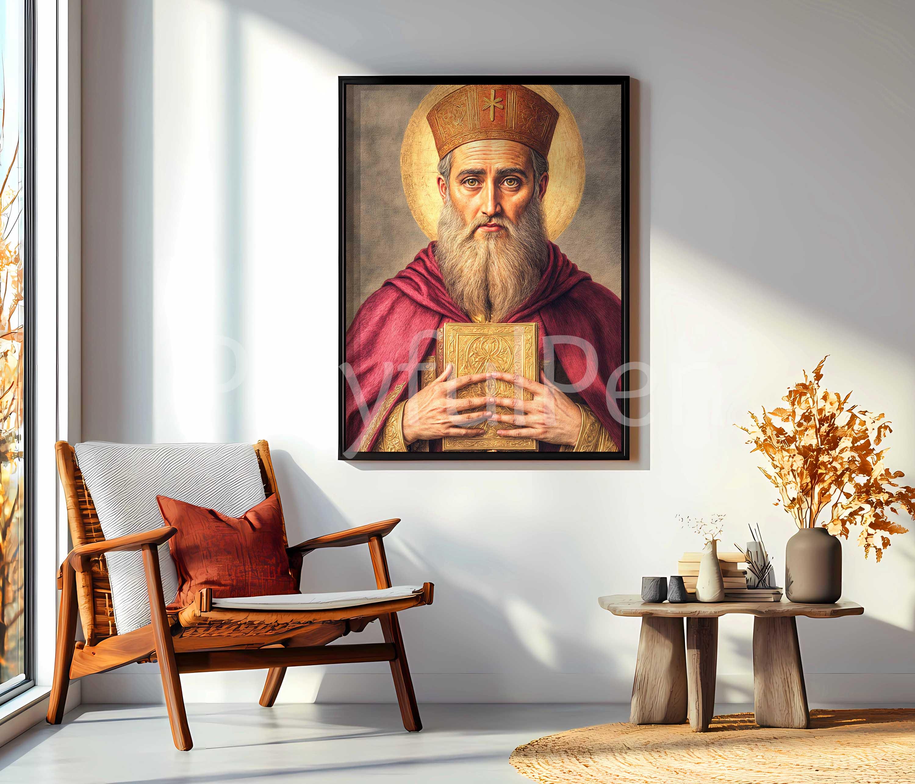 St Polycarp Wall Art Printable, Catholic Saints Christian Devotion ...