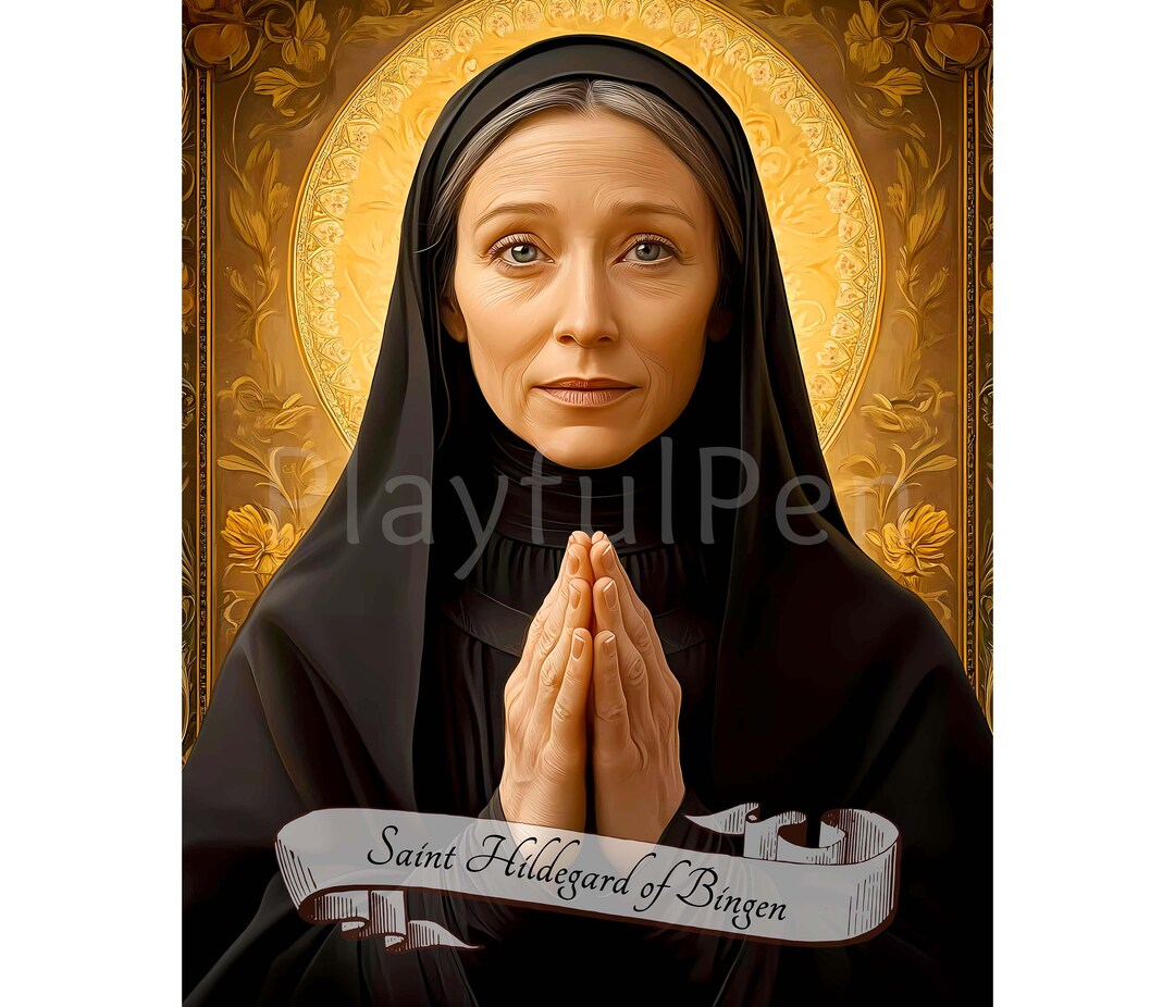 St Hildegard of Bingen Wall Art Printable , Saint Hildegard Von Bingen ...