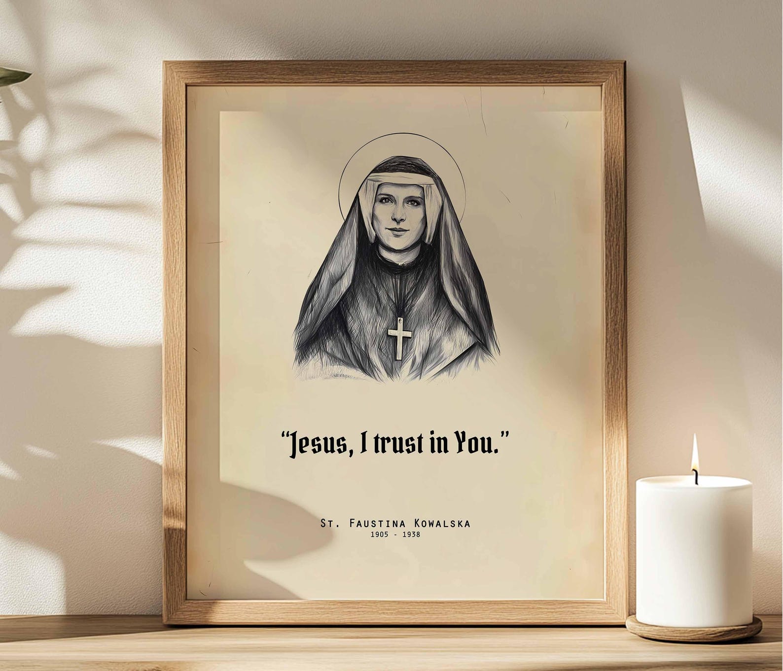 St Faustina Quote Wall Art, Saint Faustina Kowalska Quotes, Saint ...