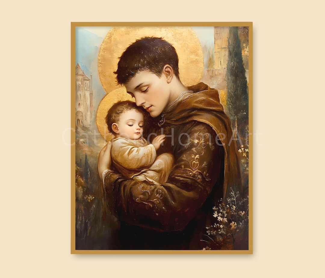 St. Anthony Printable Wall Art, Saint Anthony of Padua Picture ...