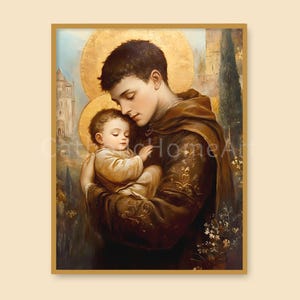 St. Anthony Printable Wall Art, Saint Anthony of Padua Picture ...