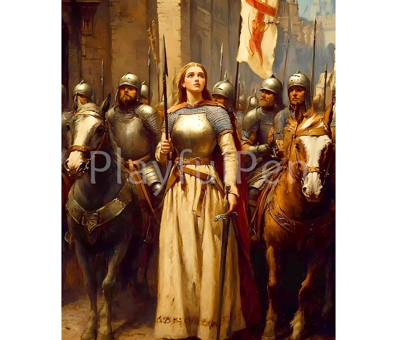 Joan of Arc Wall Art Printable, St Joan of Arc Print, Saints Digital ...