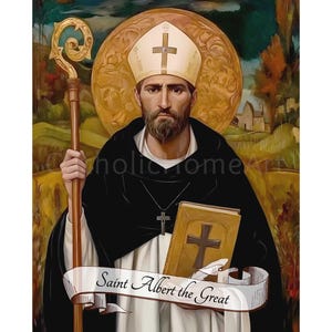 St. Albert Printable Wall Art, Saint Albert the Great Picture, Catholic ...