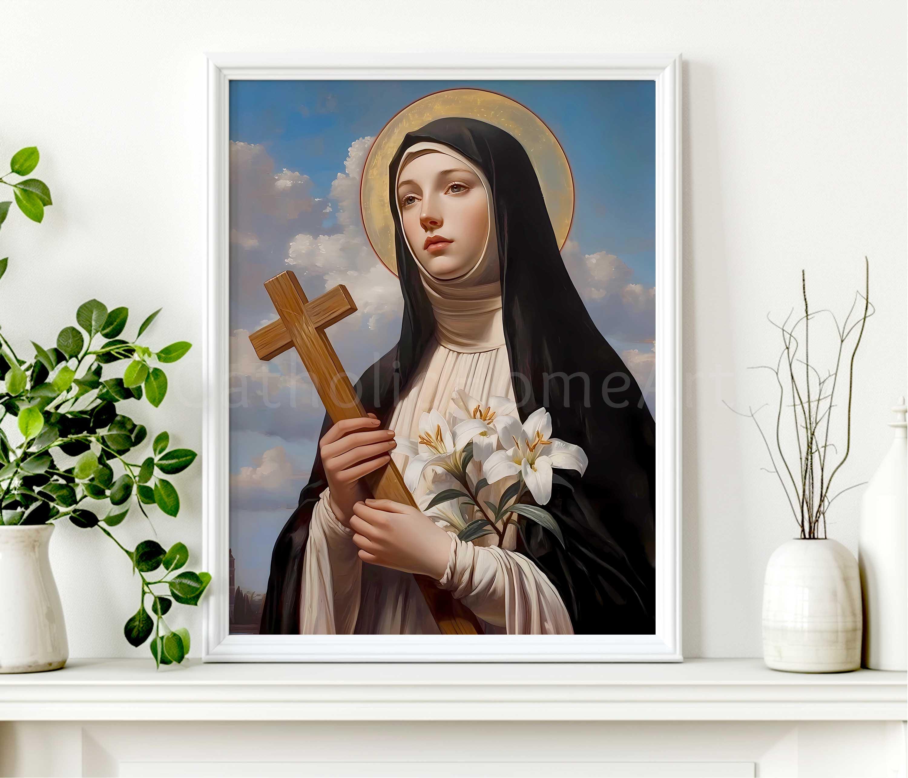 Saint Catherine of Siena Wall Art Print, Catholic Saints Printable ...