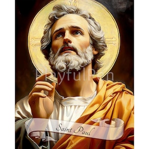 Saint Paul the Apostle Printable Wall Art, Catholic Poster Print, Religious Art Digital Download ...