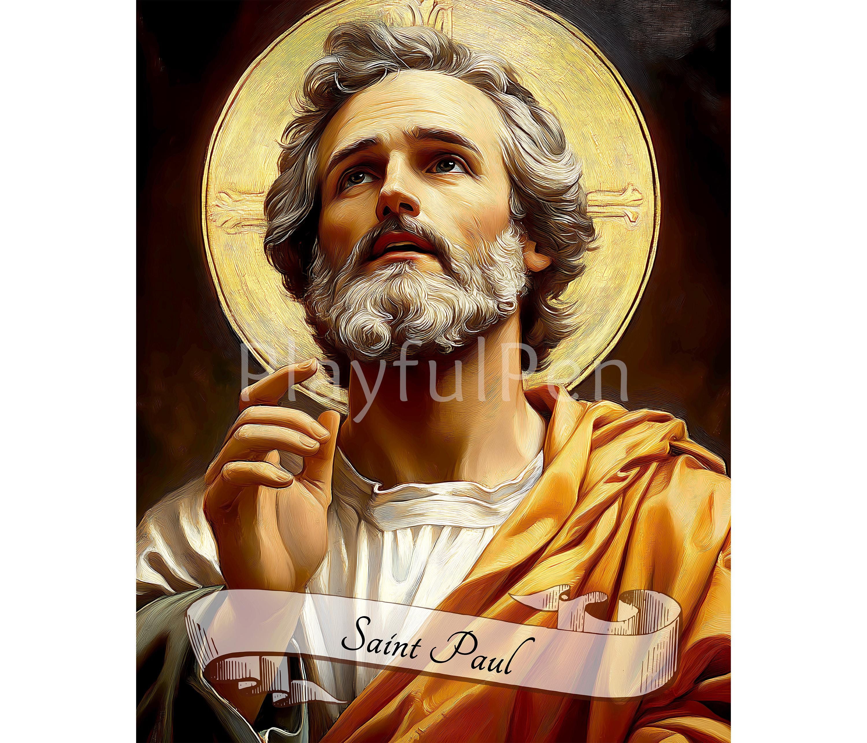Saint Paul the Apostle Printable Wall Art, Catholic Poster Print ...