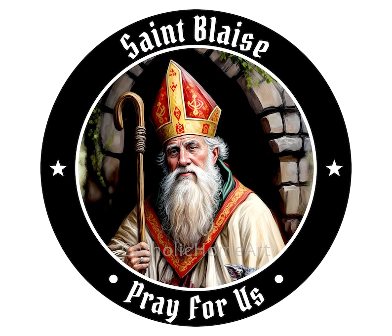 St Blaise Clipart PNG, Saint Blaise PNG Pray for Us Clip Art ...