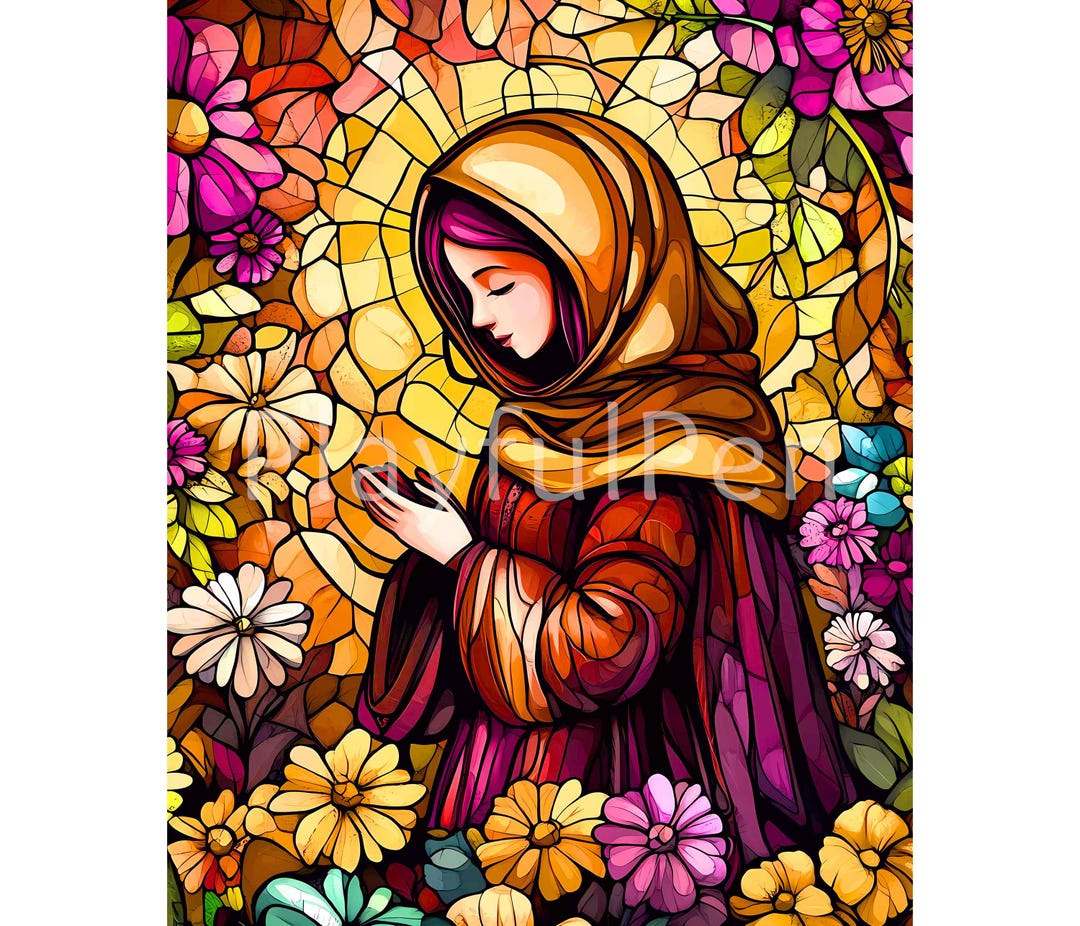 St. Clare of Assisi Printable Wall Art Print, Saint Clare Digital ...